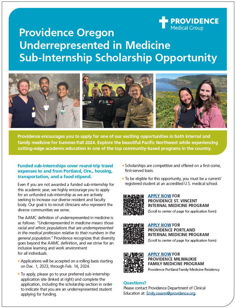 Student Rotations | Providence Residency